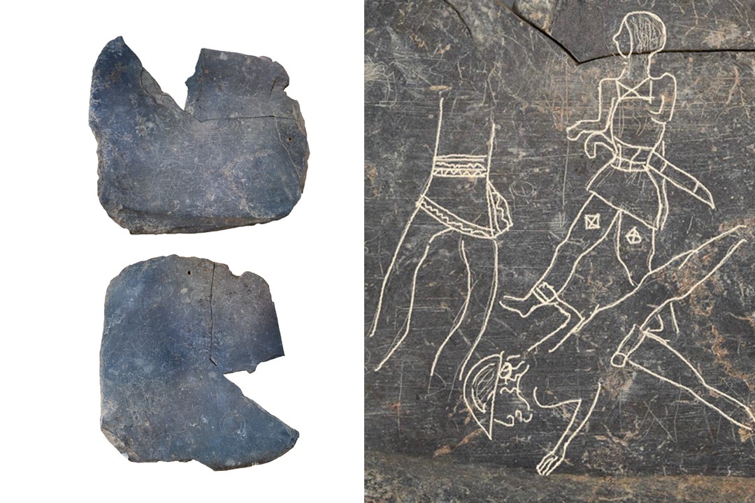 News - 2,500-Year-Old Carved Slate Found in Spain - Archaeology Magazine
